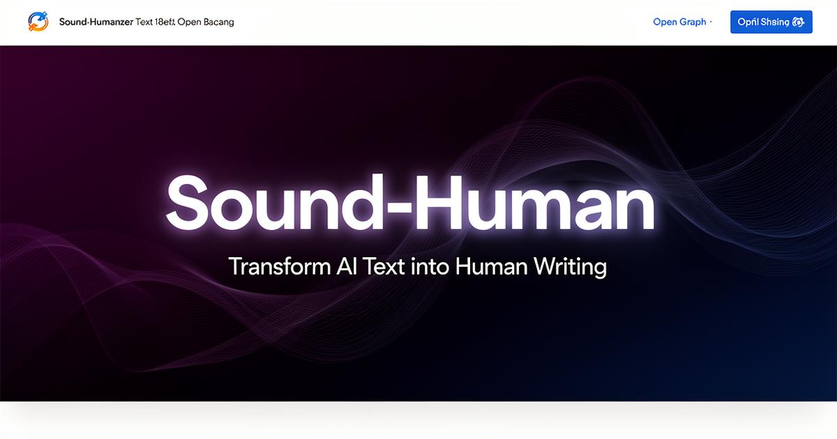 Sound-Human | AI Text Humanizer - Bypass AI Detection